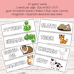97 Animals word wall – Critters Academy